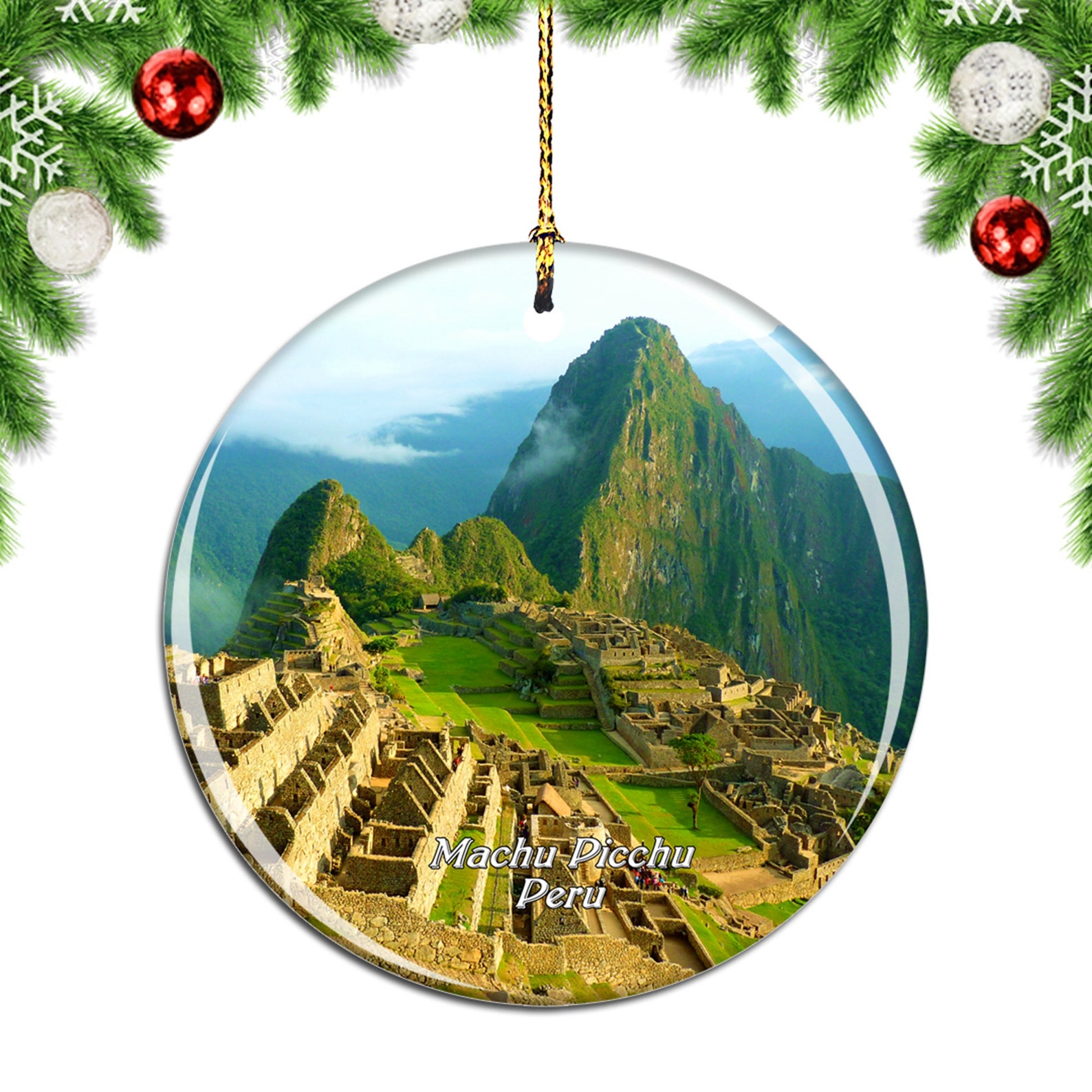 Peru Machu Picchu kerstornament souvenir cadeau porselein - Etsy Nederland