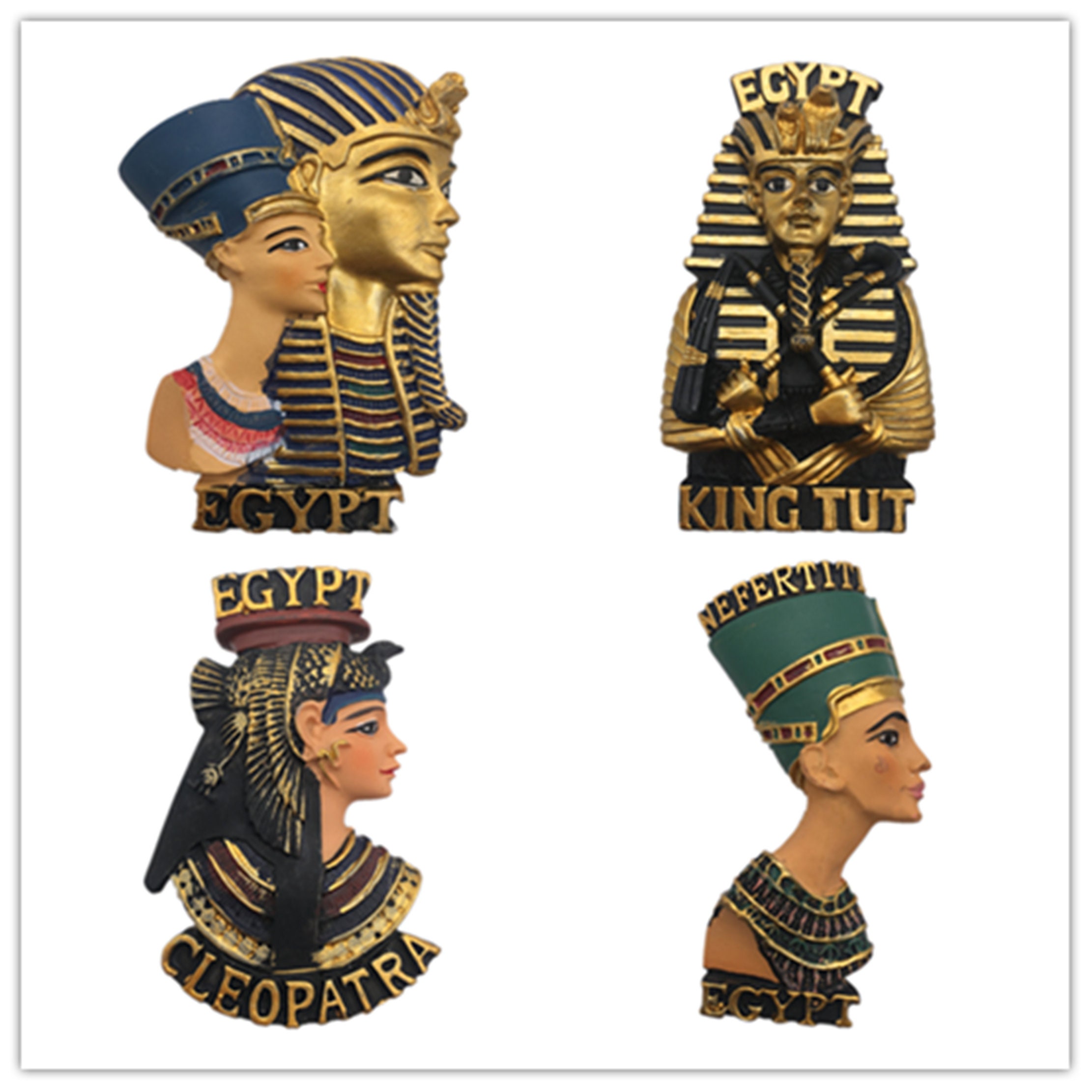 King Tut Queen Nefertiti Cleopatra Pharaoh Egypt Fridge Magnet | Etsy