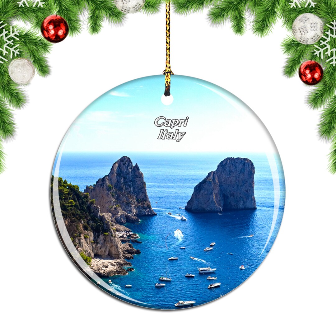 Capri Italy Christmas Ornament Souvenir Gift Porcelain - Etsy