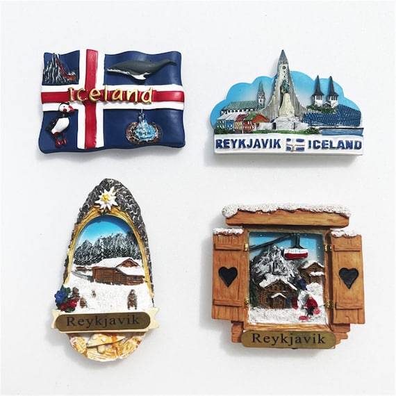 Reykjavik Flag Iceland Fridge Magnet Travel Souvenir Gift - Etsy