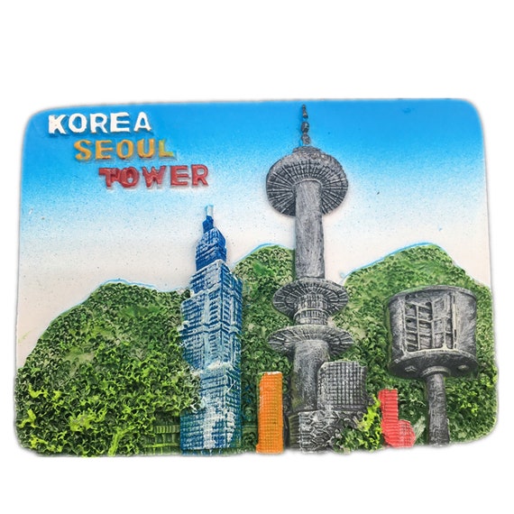 Seoul Tower Korea Fridge Magnet Travel Souvenir Gift - Etsy