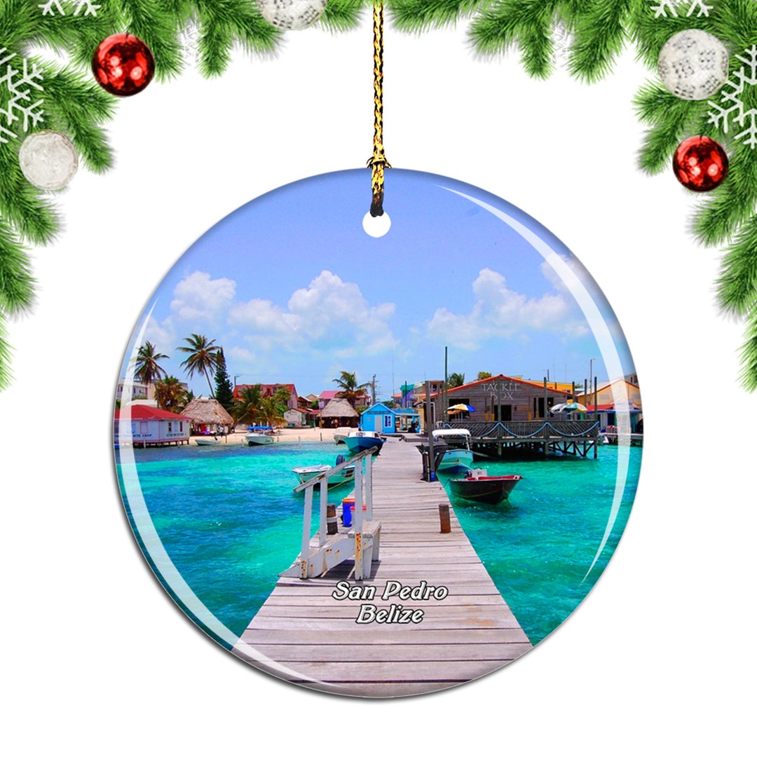 San Pedro Belize Christmas Ornament Souvenir Gift Porcelain - Etsy