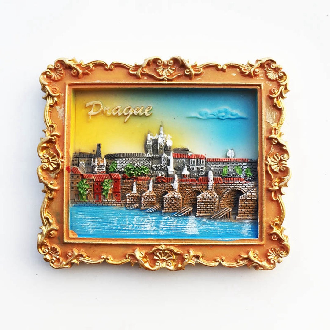 Prague Charles Bridge Czech Fridge Magnet Travel Souvenir Gift ...