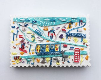 Isle of Skye Scotland Map Fridge Magnet - Etsy