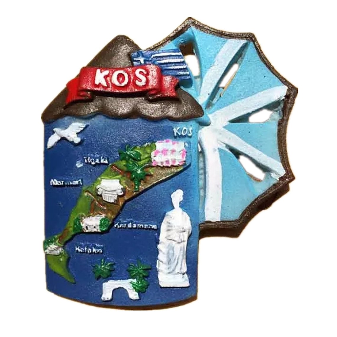 Kos Windmill Greece Fridge Magnet Travel Souvenir Gift | Etsy