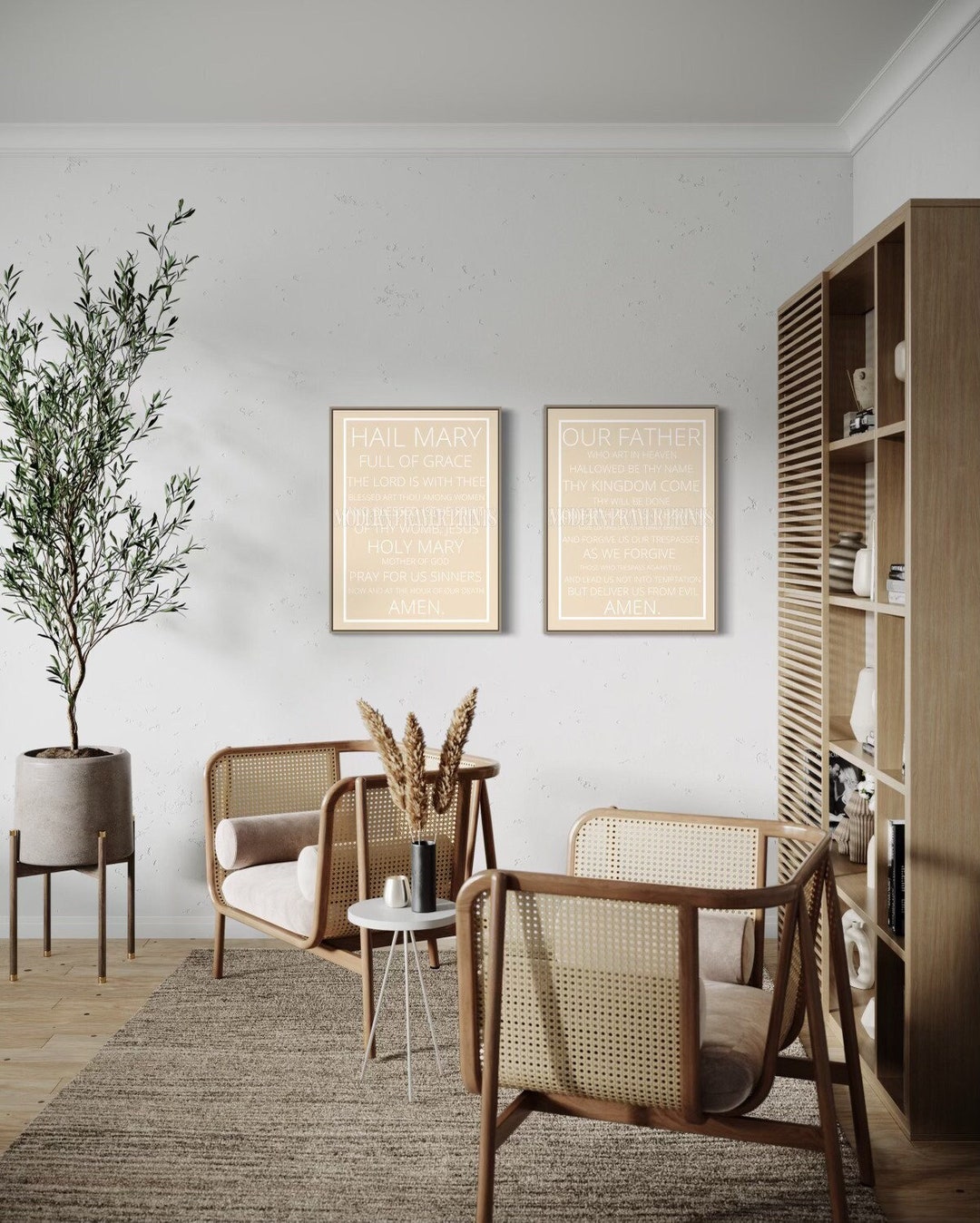 Our Father Prayer and Hail Mary Prayer.set of 2.instant Download.wall ...