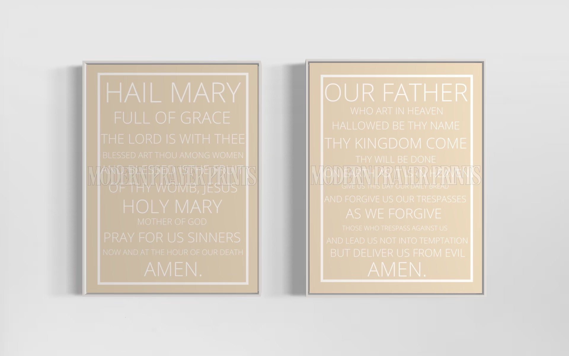 Our Father Prayer and Hail Mary Prayer.set of 2.instant Download.wall ...