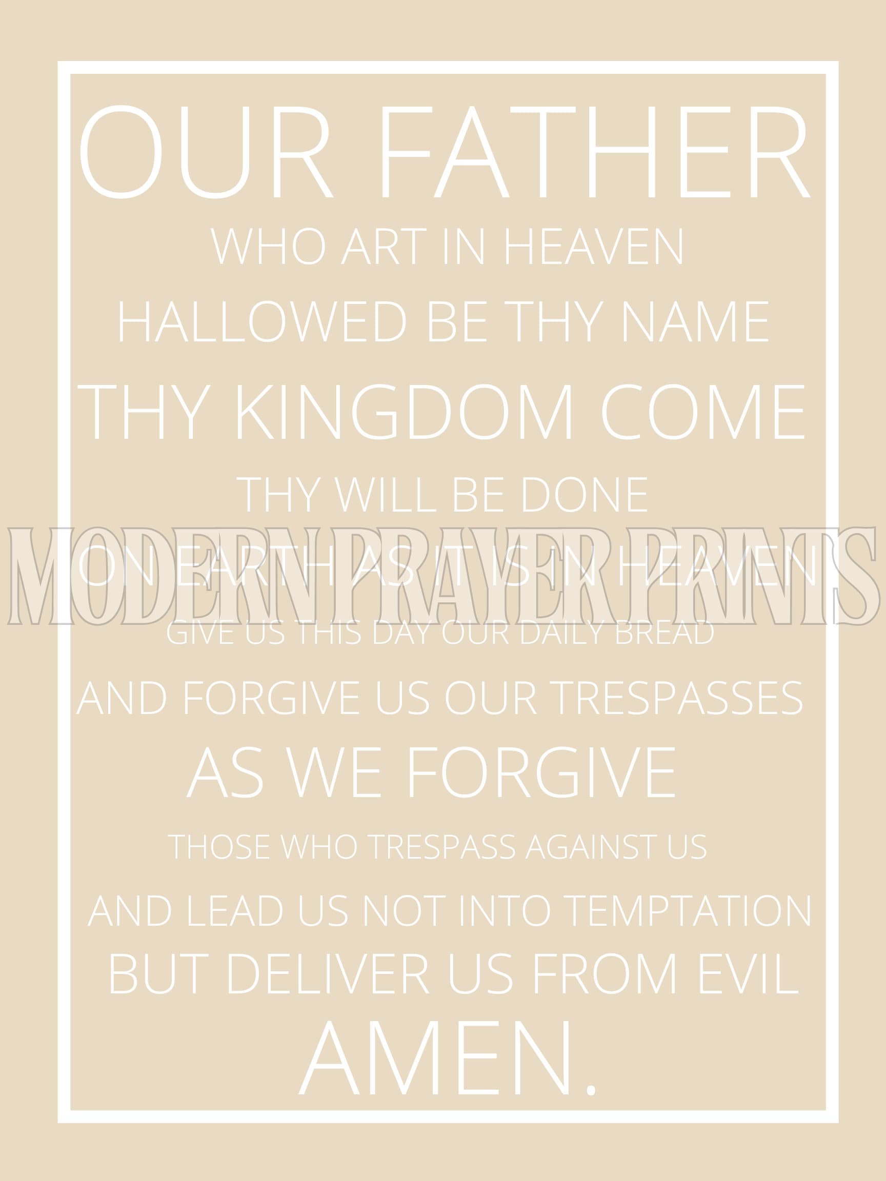 Our Father Prayer and Hail Mary Prayer.set of 2.instant Download.wall ...