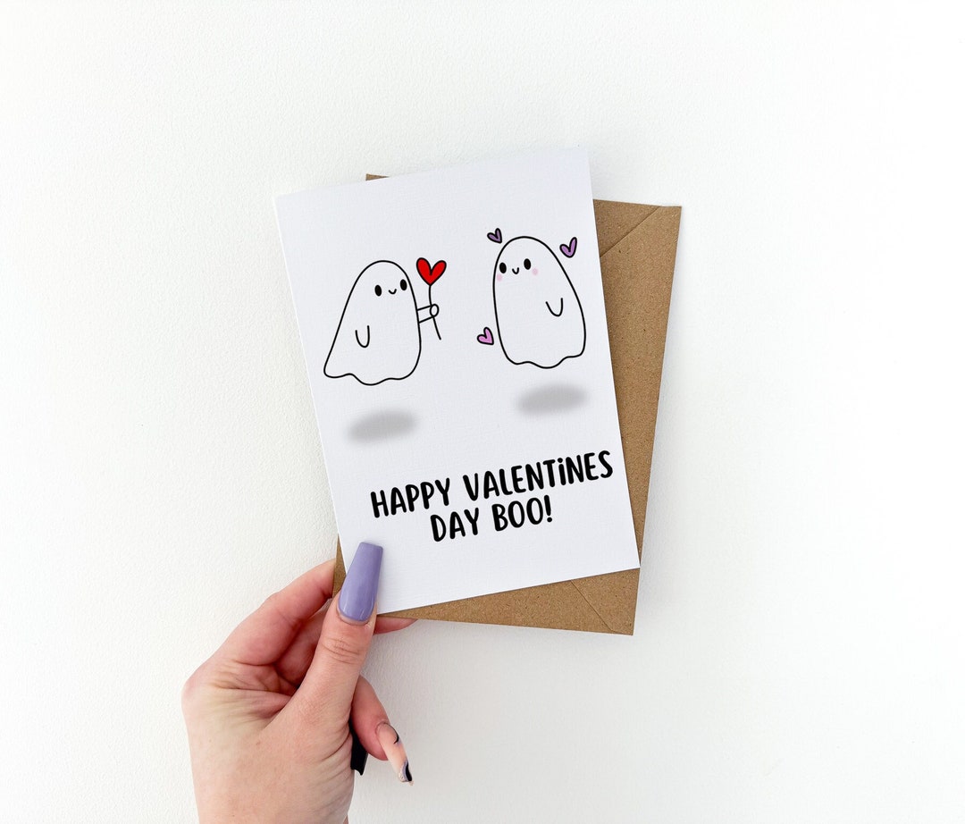 Happy Valentines Day Boo // Valentines Day Card for Him, Her, Cute Card ...