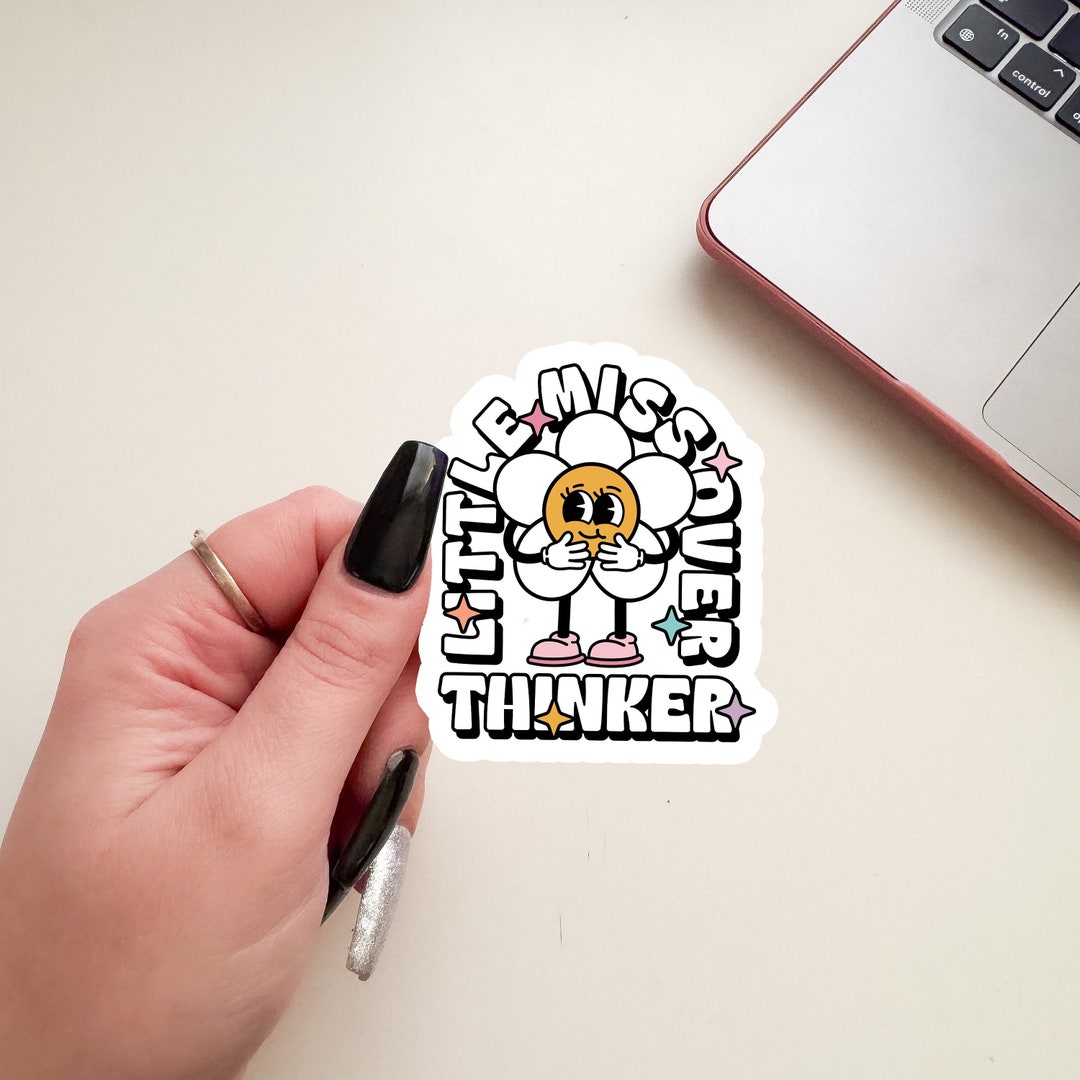 Little Miss Overthinker Sticker // Matte Vinyl Die Cut Sticker, Sticker ...