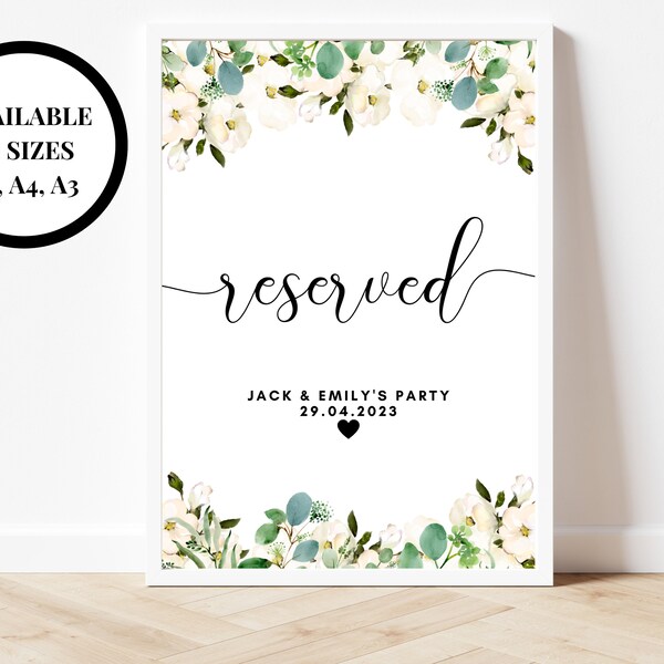Reserved Seat Sign - Etsy UK
