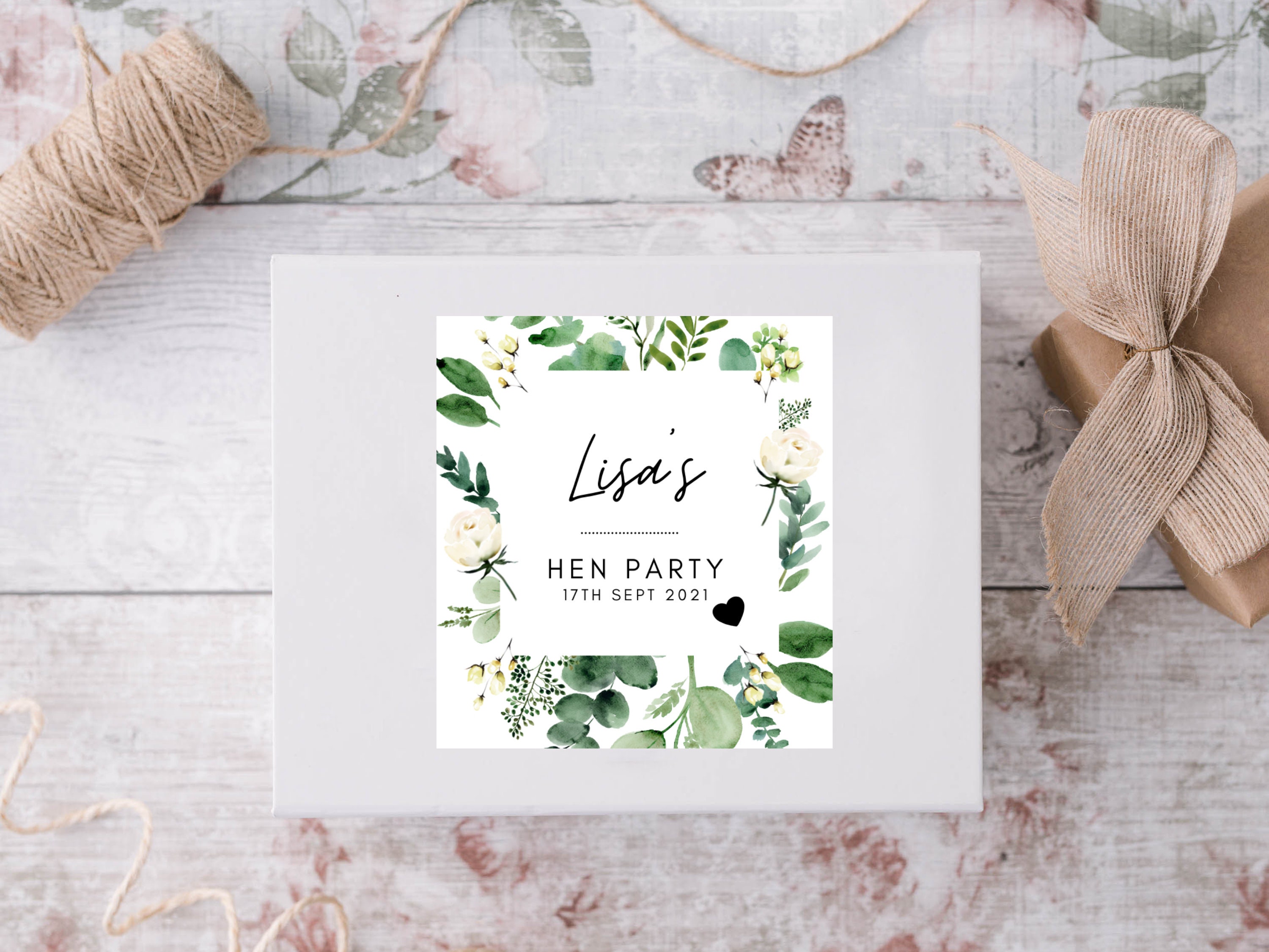 Personalised Hen Party Gift Box Labels/ Bridal Shower Favour | Etsy UK