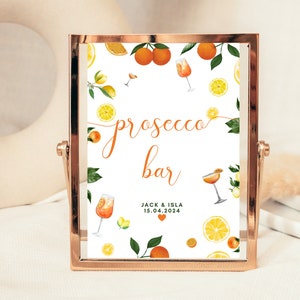Prosecco Bar Sign/ Citrus Spritz Alcohol Drinks Spring Summer Lemons ...