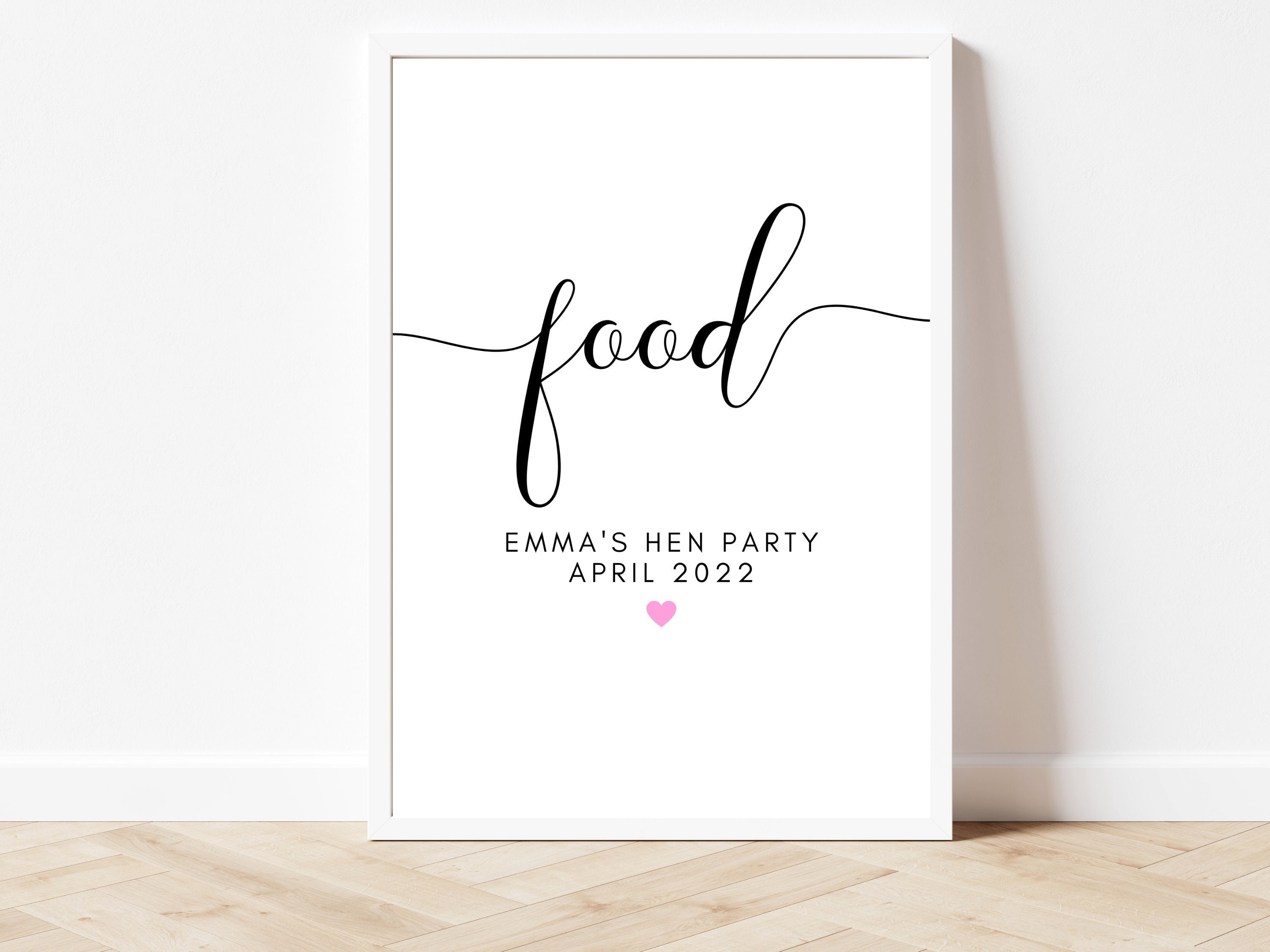 Miss to Mrs Hen Party Sign/ Simple Bridal Shower Heart/ - Etsy
