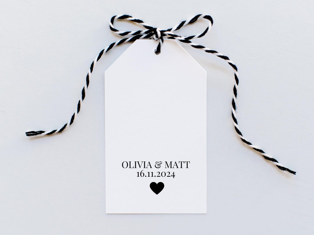 Personalised Couples Name Wedding Gift Tag/ Wedding Favour Gift Tags ...