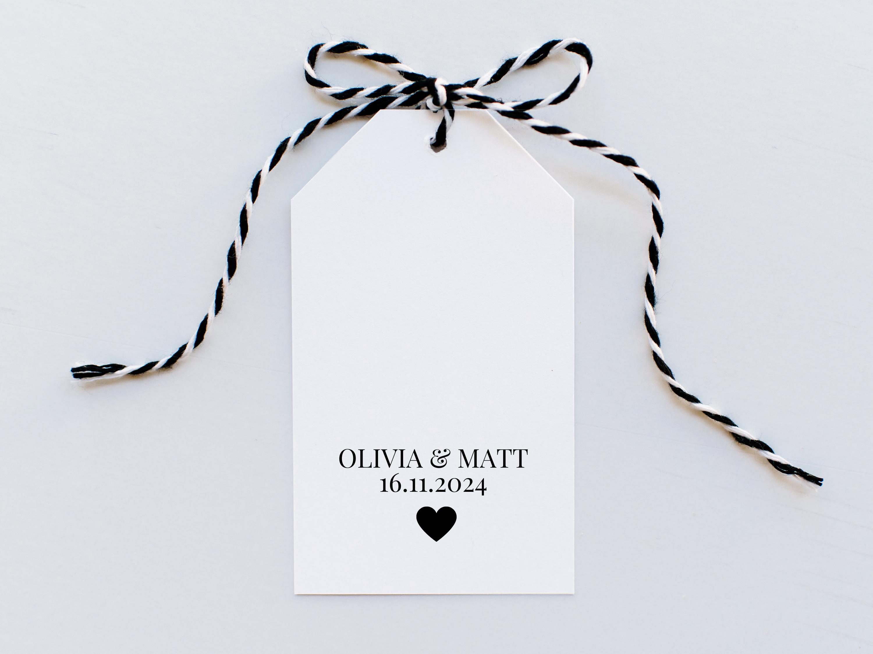 Personalised Couples Name Wedding Gift Tag/ Wedding Favour Gift Tags ...