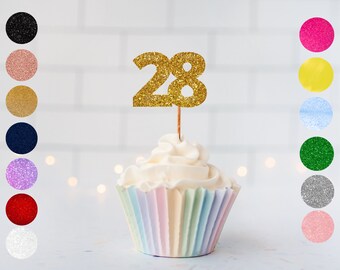 28th Cake Topper - Etsy