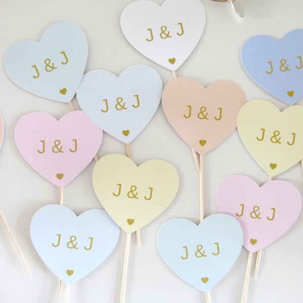 Heart Cupcake Topper - Etsy