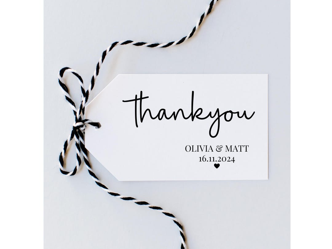 Thank You Wedding Gift Tag/ Wedding Favour Gift Tags/ Wedding Reception ...