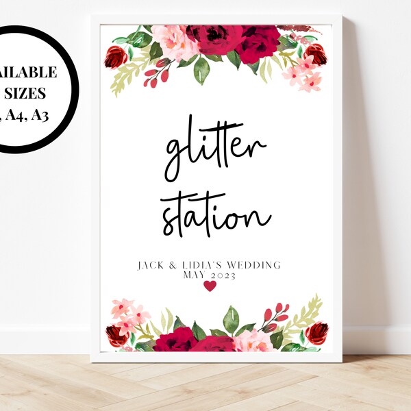 Glitter Wedding Sign - Etsy