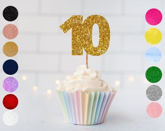 Number Ten Cake Topper - Etsy