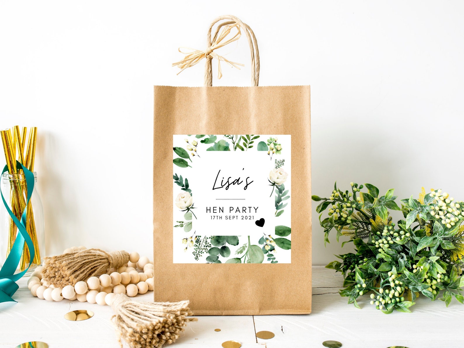 Personalised Hen Party Gift Box Labels/ Bridal Shower Favour | Etsy UK