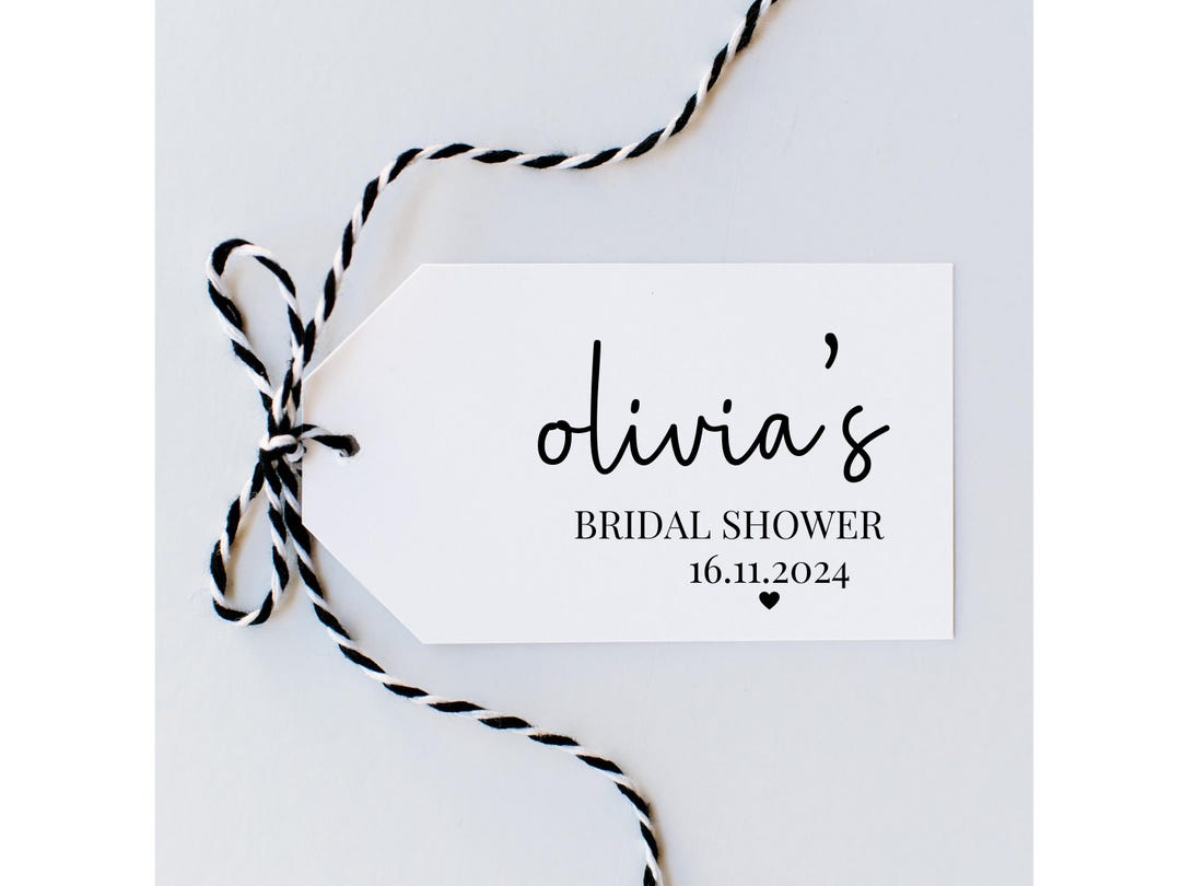 Personalised Bridal Shower Gift Tag/ Hen Weekend Destination Bridesmaid ...