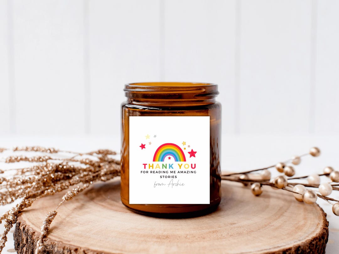 Personalised Teacher Thank You for Reading Me Amazing Stories Candle ...