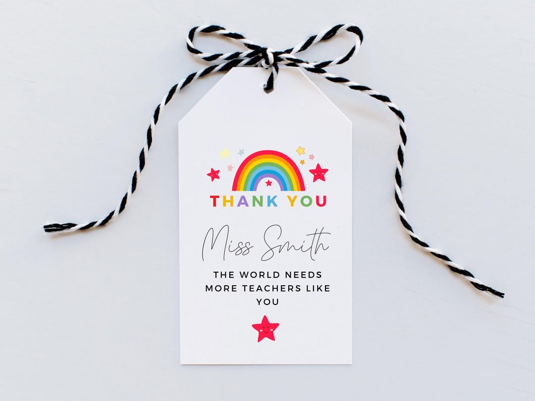 Personalised Thank You the World Needs More Teachers Like You Gift Tag ...