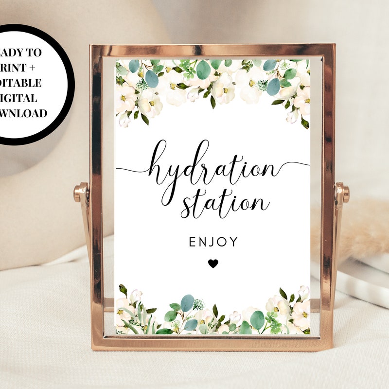 Hydration Station Sign - Etsy