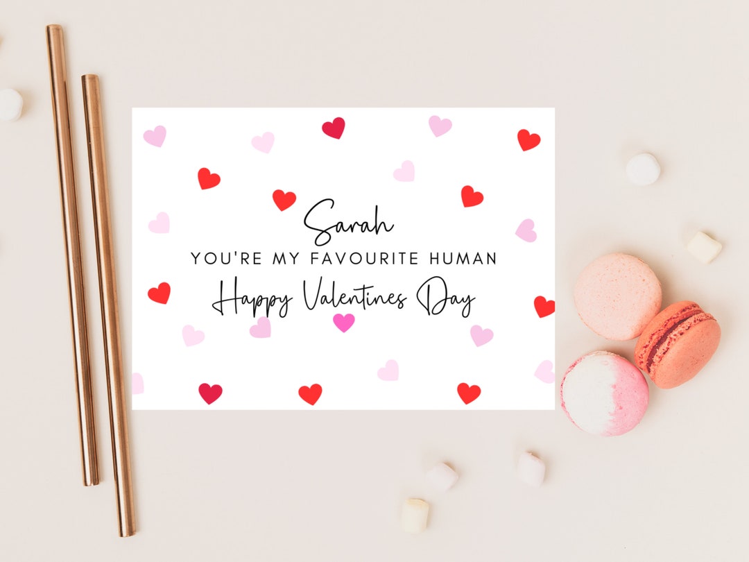 Personalised Youre My Favourite Human Happy Valentines Day - Etsy