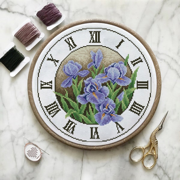 Clock Cross Stitch - Etsy