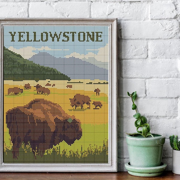 Cross Stitch Pdf National Parks Poster - Etsy
