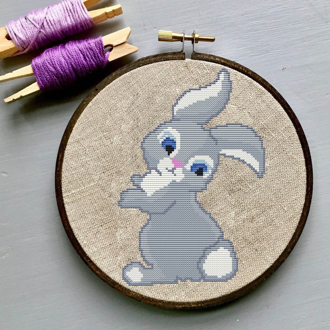 Rabbit for kids Counted Cross Stitch Peter Rabbit Pattern | Etsy