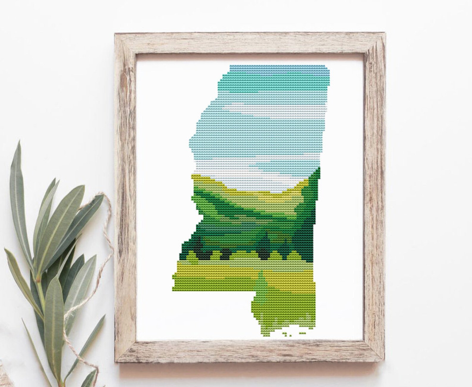 Mississippi State mississippi Cross Stitch Mississippi State - Etsy