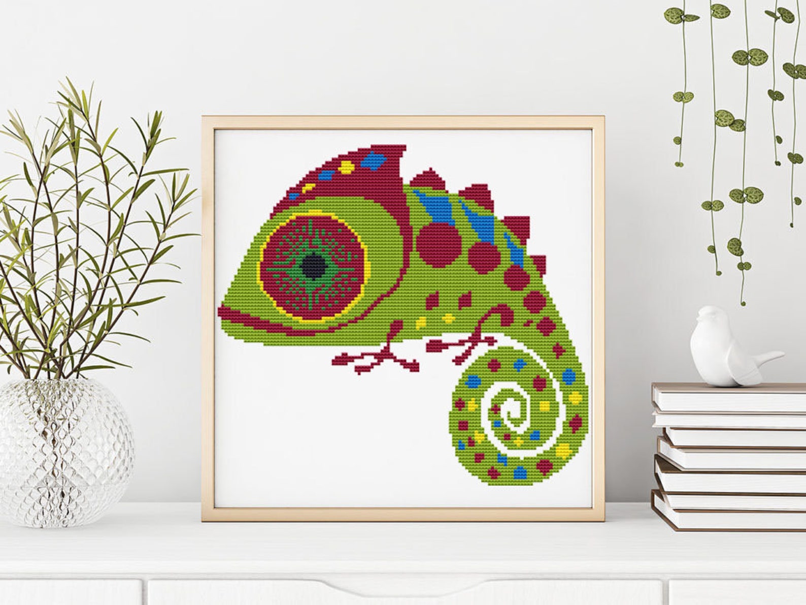 Chameleon Embroidery Chameleon Cross Stitch Pattern Cute - Etsy
