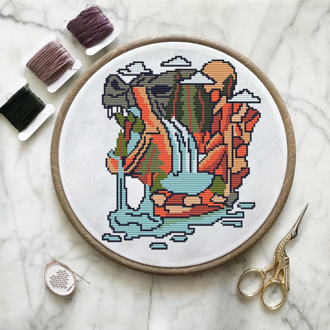 Woodland Cross Stitch Pattern Forest Cross Stitch Pattern | Etsy