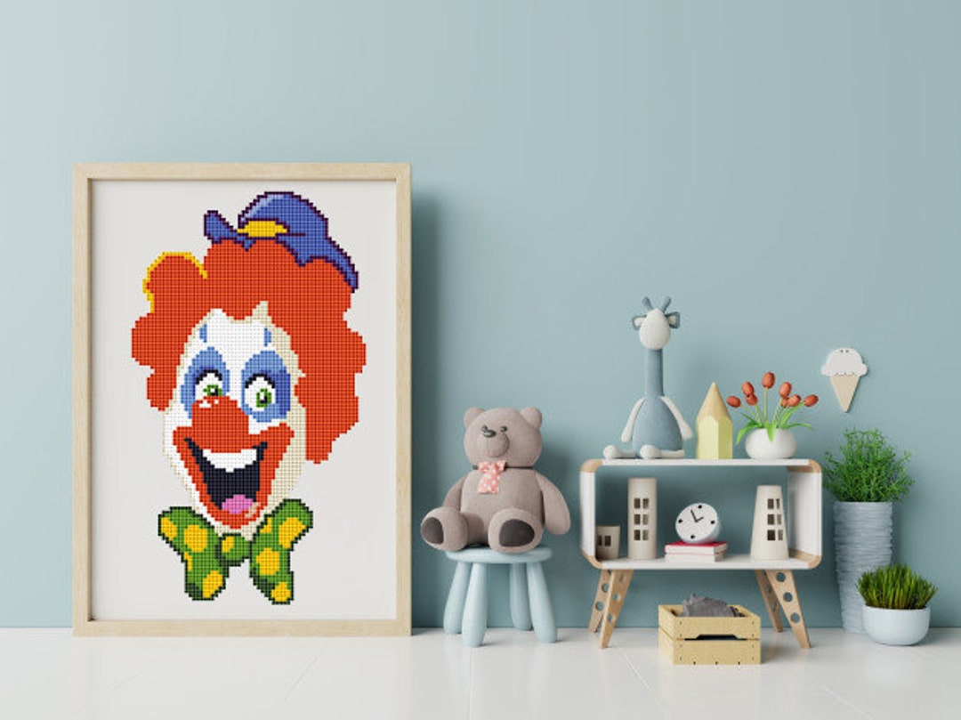 Clown Cross Stitch Pattern PDF Pattern Digital Download Counted Cross ...