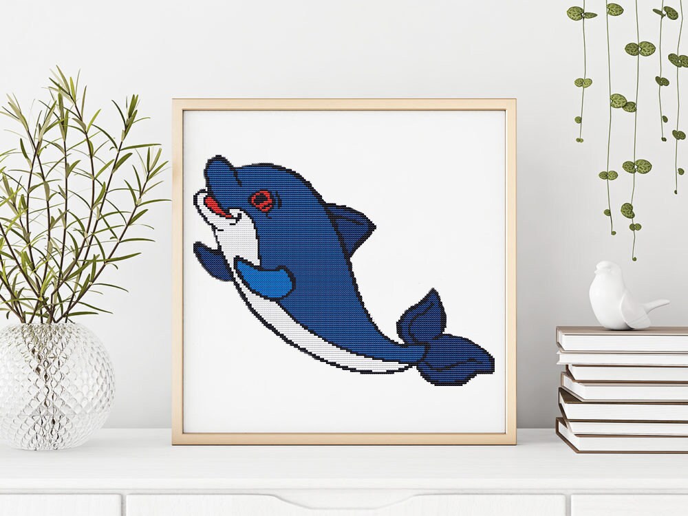 Dolphin Cross Stitch Patternsea Nursery Decordigital File | Etsy