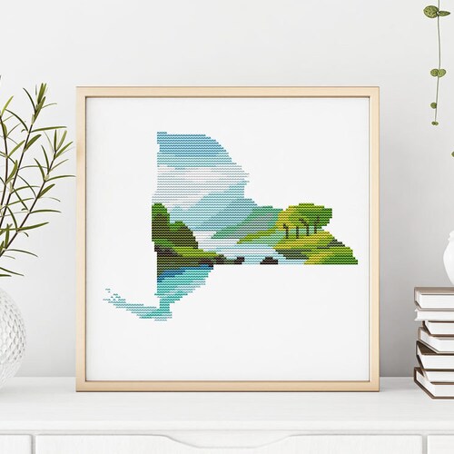 California State Counted Cross Stitch Pattern Modern - Etsy