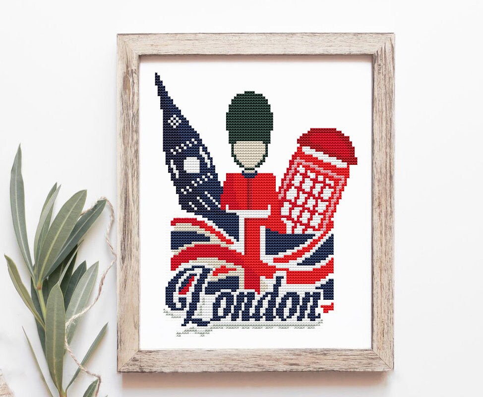 British Cross Stitch Pattern London Cross Stitch Landscape - Etsy