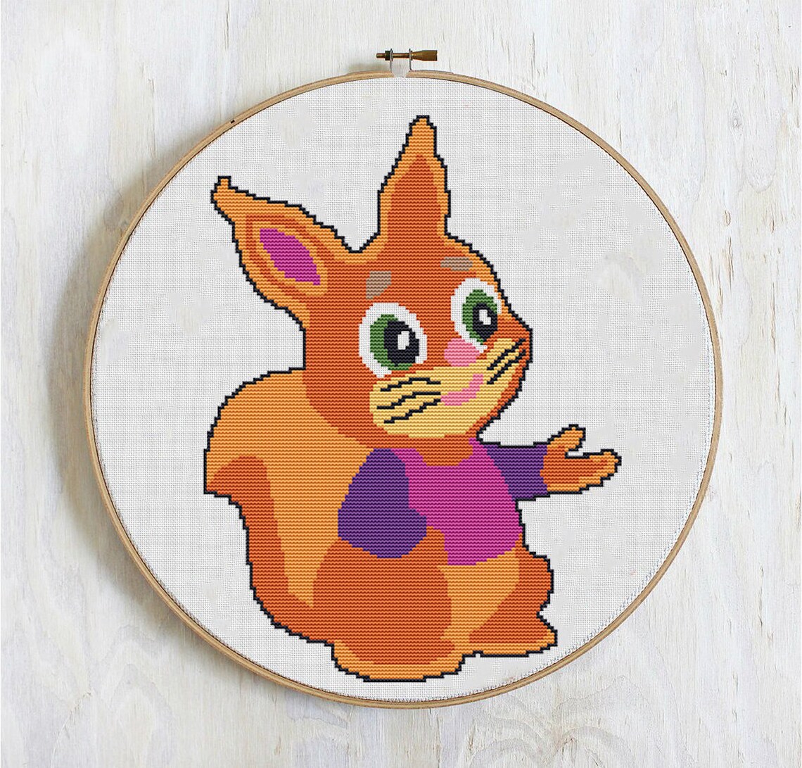 Squirrel Cross Stitch Pattern Animal Cross Stitch Counted - Etsy