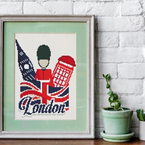 British Cross Stitch Pattern London Cross Stitch Landscape | Etsy