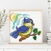 Blue Bird Cross Stitch PDF Pattern Blue Bird Cross Stitch Bird Cute ...