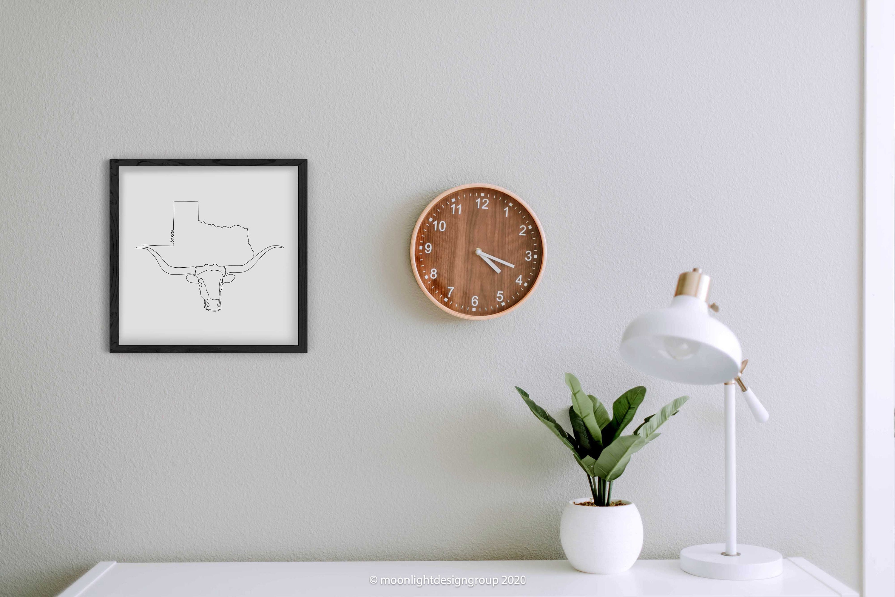Texas Longhorn Print | Modern Printable Art | Single Line Drawing ...