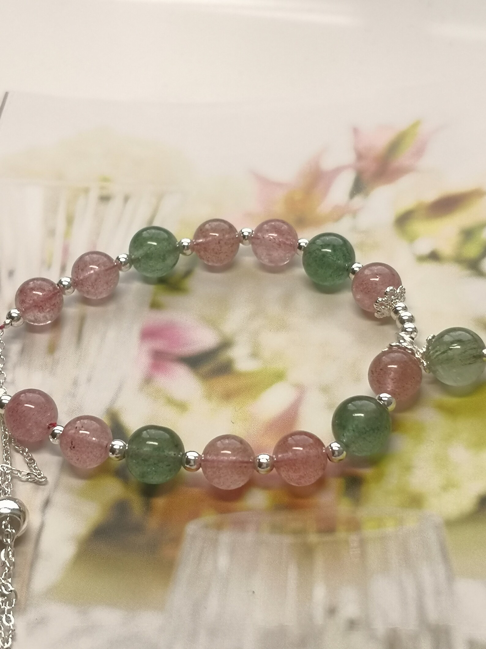 Bracelet /strawberry Quartz Bracelet/gemstone Bracelet | Etsy