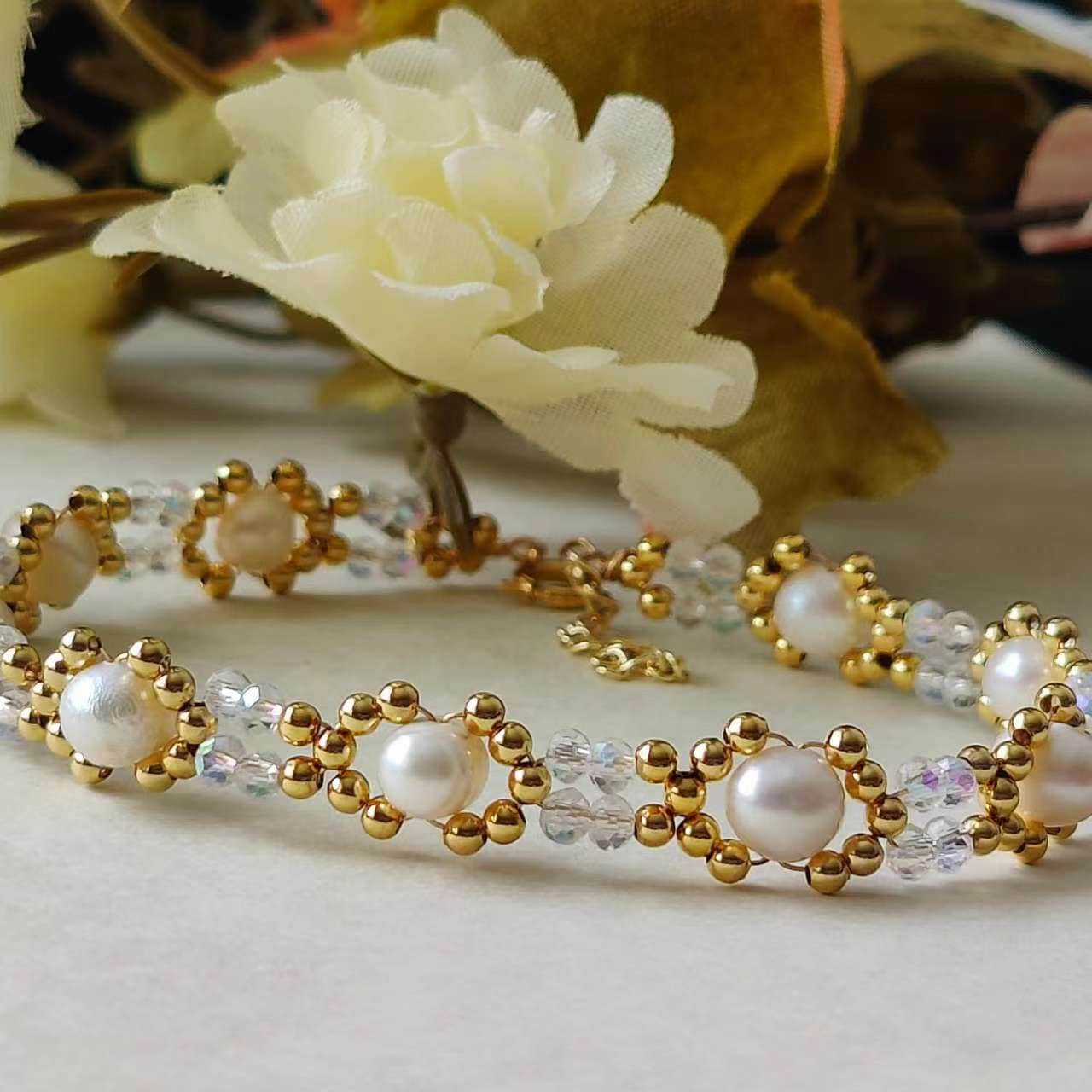 Handmade Pearl Bracelet Pearl Beaded Bracelet Minimalist - Etsy