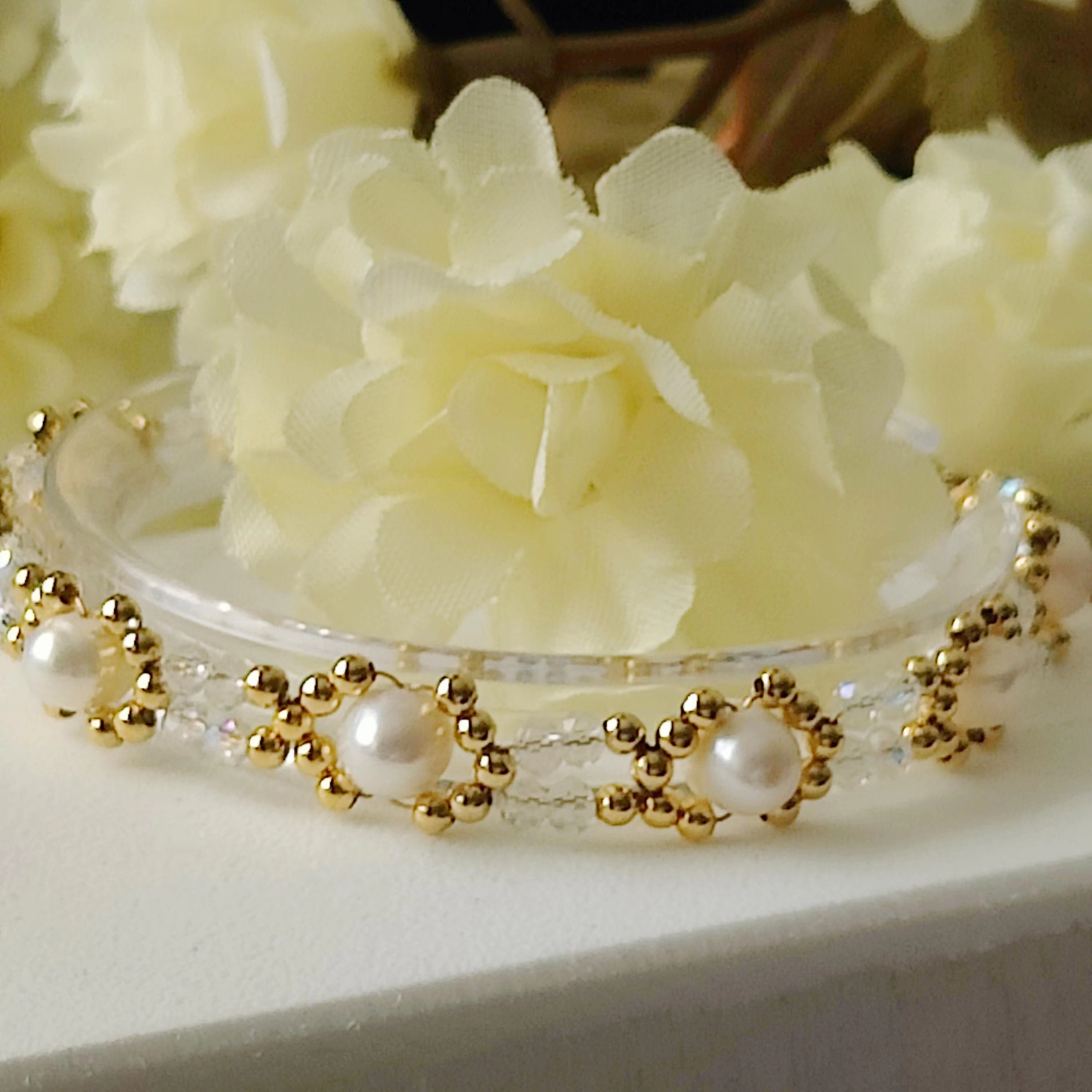 Handmade Pearl Bracelet Pearl Beaded Bracelet Minimalist - Etsy