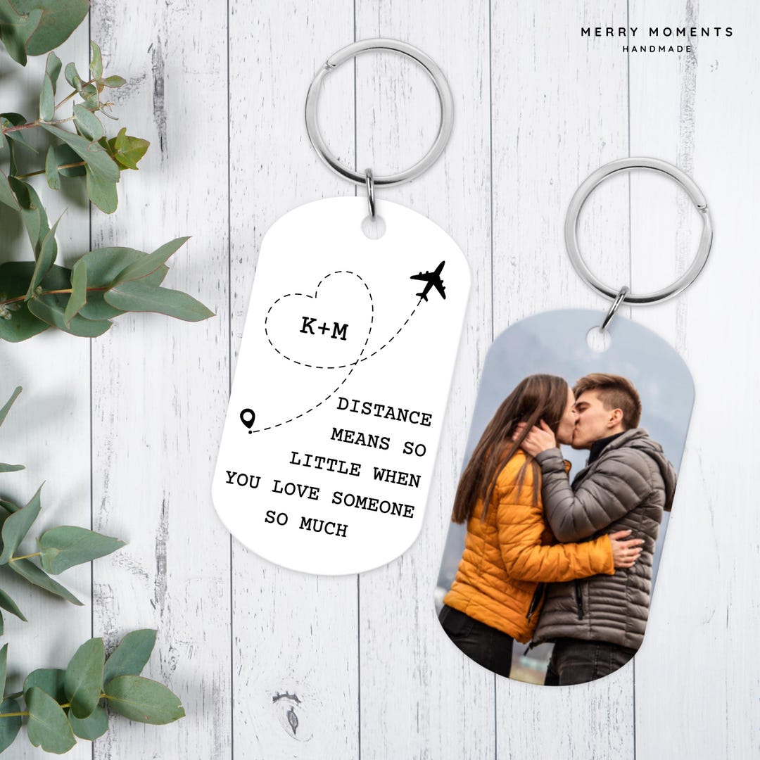 Long Distance Relationship Gift, Personalized Couple Photo Keychain ...