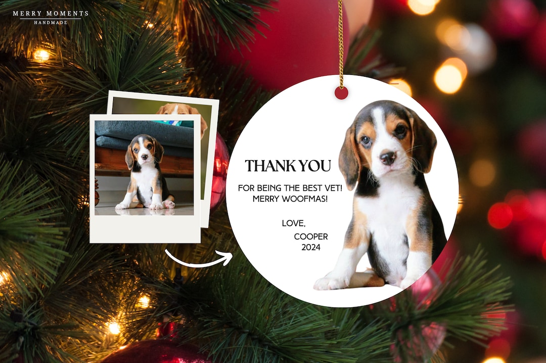 Custom Round Circle Ornament, Personalized Text and Photo, Double Sided ...
